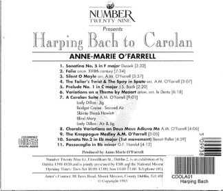 Anne-Marie O'Farrell : Harping Bach to Carolan - Camac Harps Shop ...